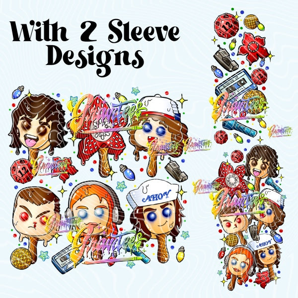 Strange Popsicles with Two Sleeve Designs Png for DTF or Shirt Printin ...