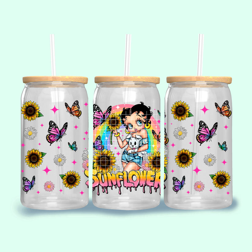Sunflower Libbey Design Png, Spring Clipart, Trendy Butterfly Clipart ...