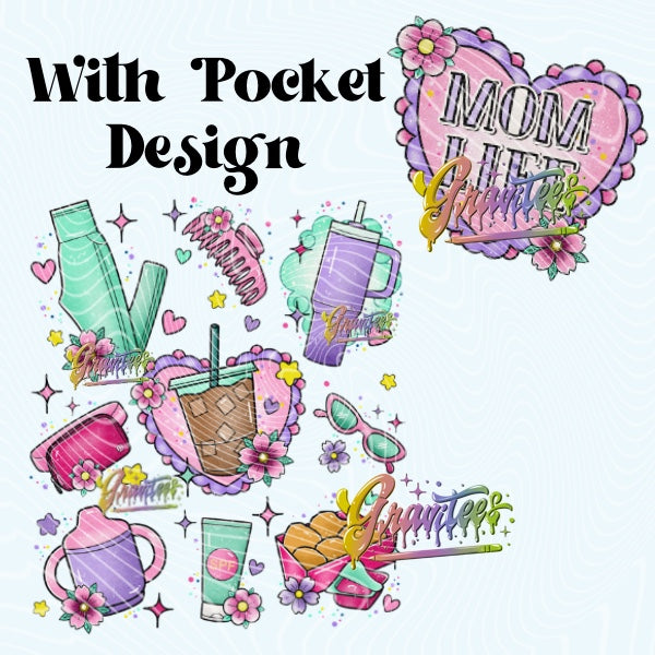 Mom Life Design Png, Motherhood Clipart, Tattoo Flash Clipart for DTF ...