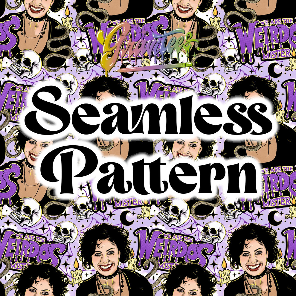 Weirdo Witch Seamless Design PNG, Witch Clipart for DTF or Shirt Print ...